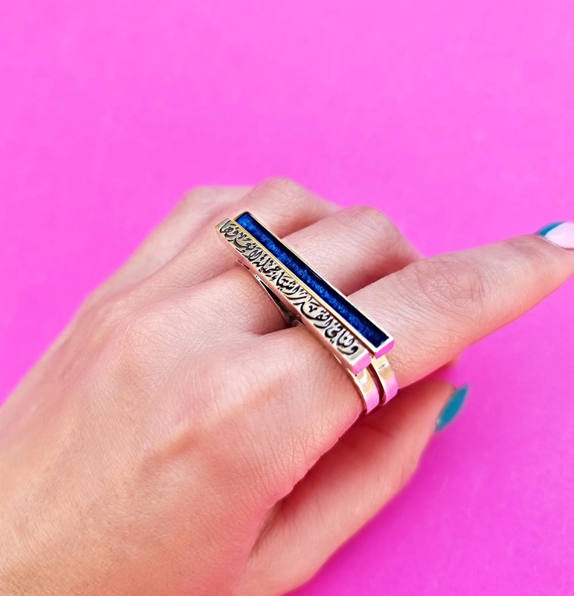 Blue Line Ring - Stone Rings | Fusion Collection - A Little Piece Of C