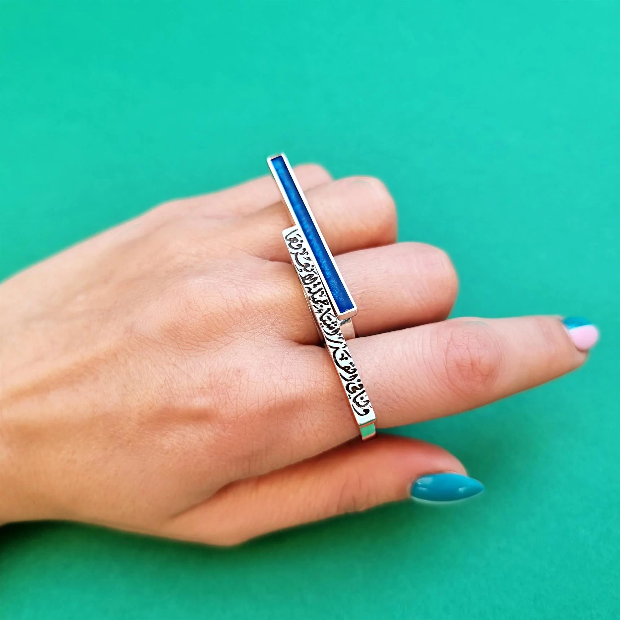 Blue Line Ring - Stone Rings | Fusion Collection - A Little Piece Of C