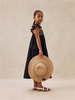 Capeline en raphia cerise - HAT - Bonpoint