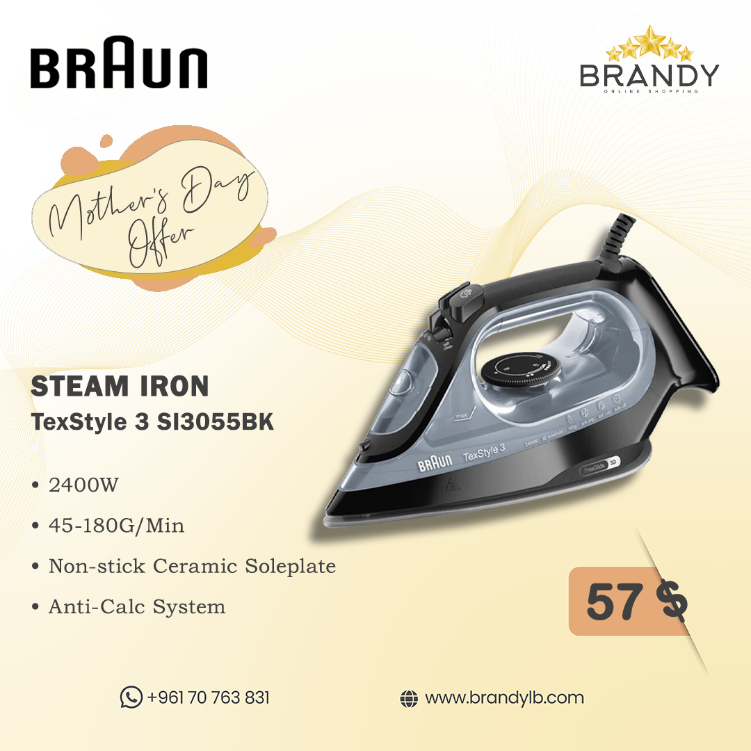 Steam Iron SI3055BK - Steam Irons | Braun - Brandy Lebanon