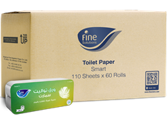 Toilet Smart Tissue Rolls, 110 Sheets X 60 Rolls - Toilet Roll | Fine ...