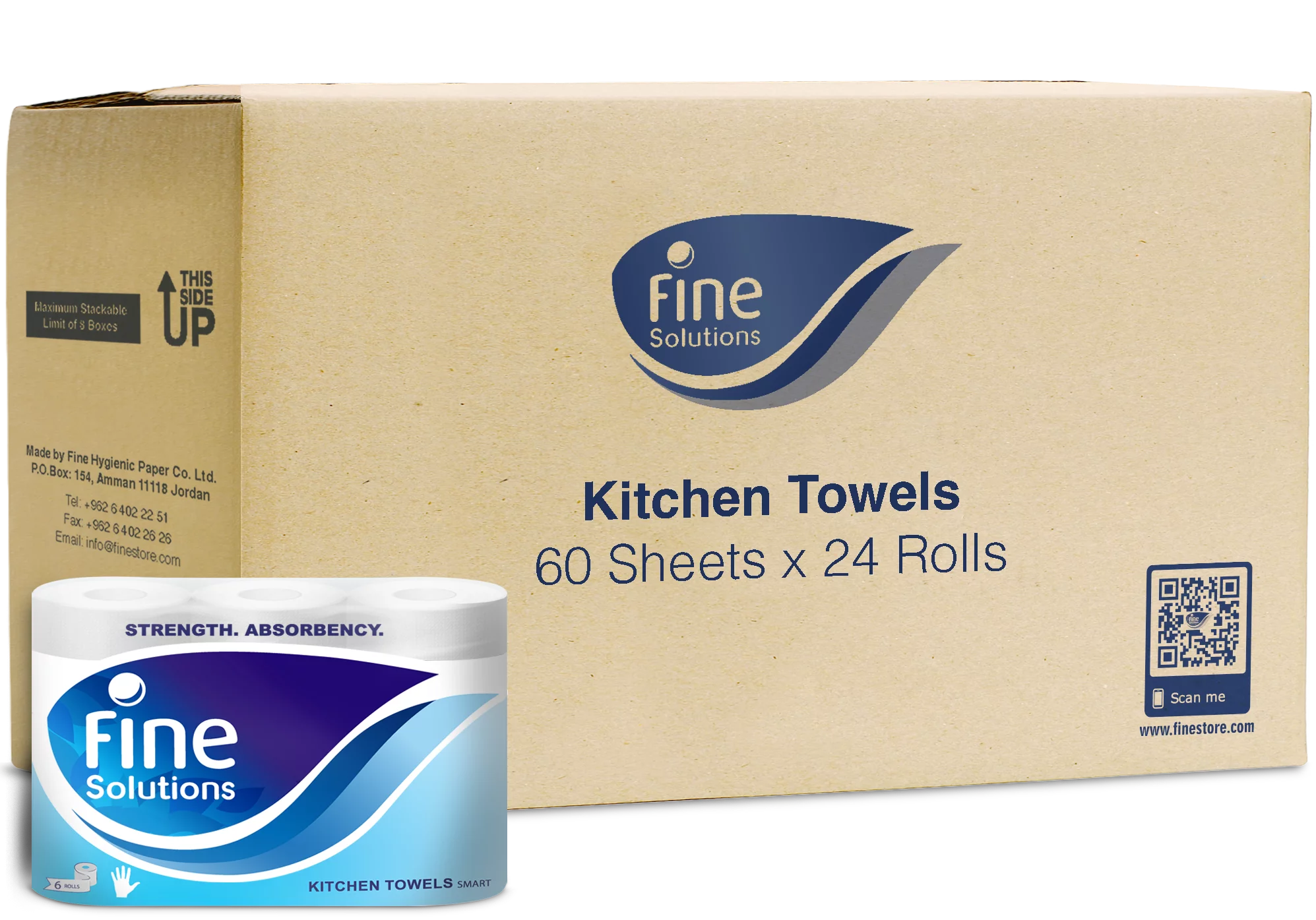 ورق مطبخ كبير, 24 رول 60 ورقه - بشكير المطبخ | Fine Solutions - Fine ...