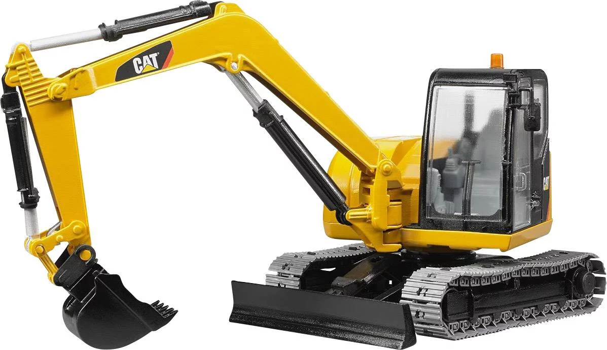 Cat Mini Digger Yellow - Vehicles | Bruder - Joue Club