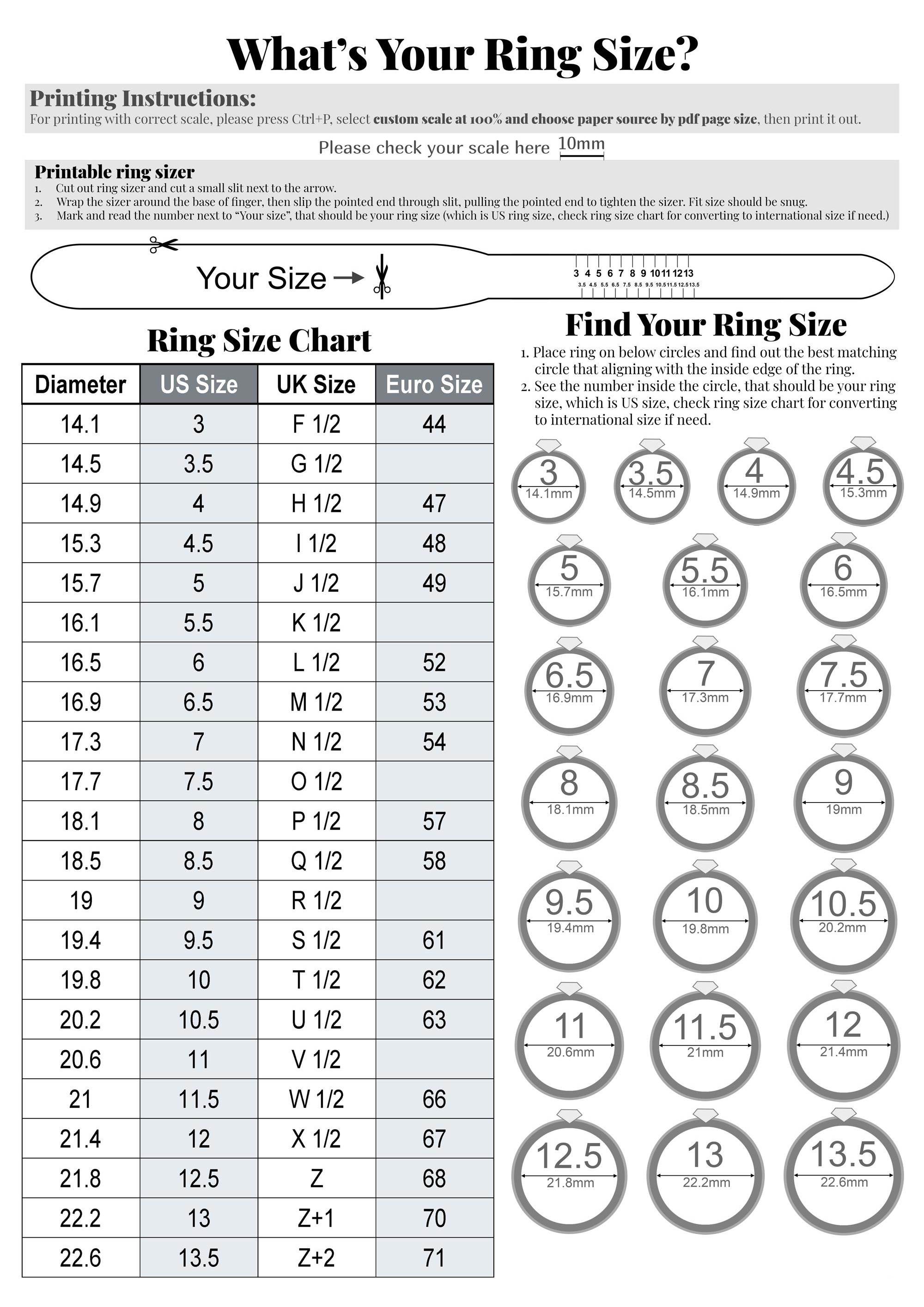 Size Chart - Jude Jewels