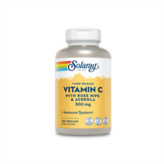 Solaray Vitamin C with Rose Hips & Acerola 500mg 100 Capsules ...