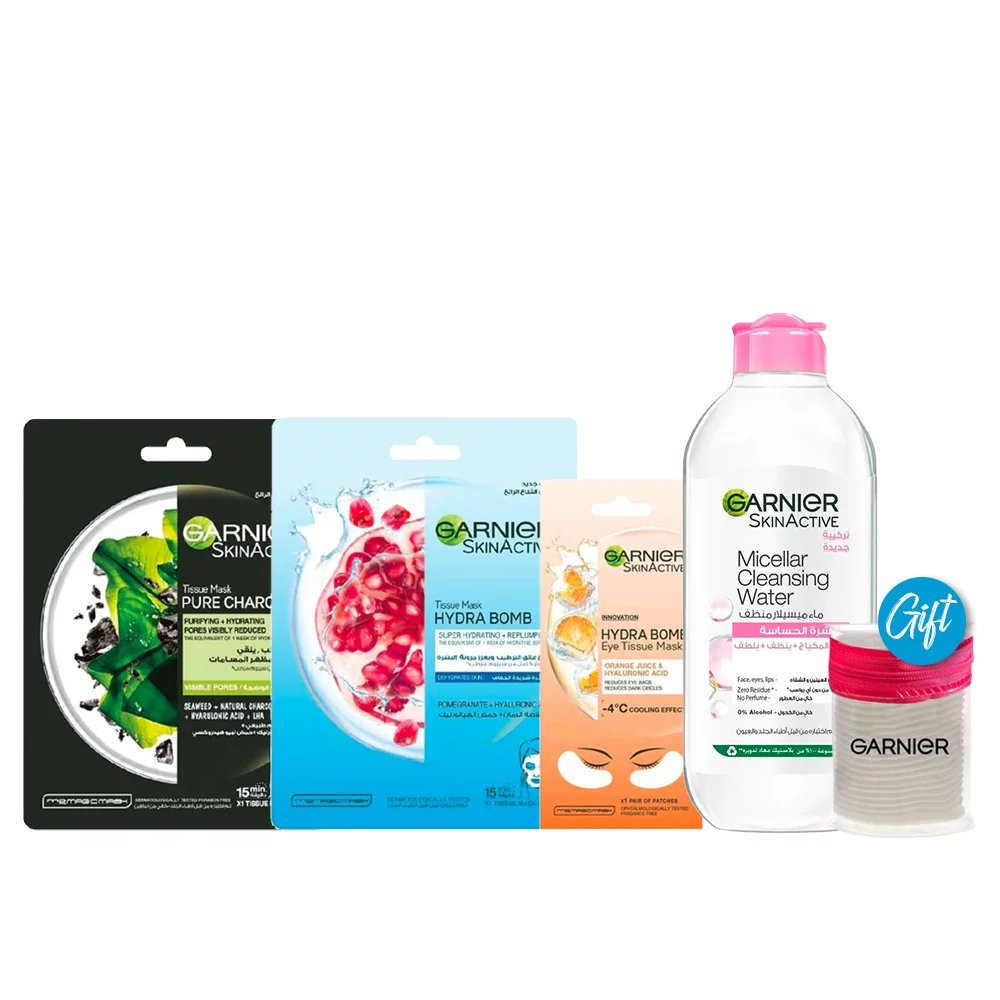 Garnier Hydra Bomb Pomegranate Tissue Mask + Charcoal Tissue Sheet ...