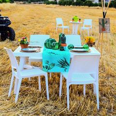 Rattan Rectangular Table - Plastic, Durable & Stylish - Garden Tables ...