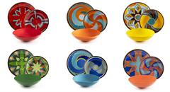 Dakar Dinner Set - 18-Piece Multicolored Porcelain Plates - Dinner Sets ...