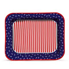 MARINE RECTANGULER CARDBOARD TRAY LARGE - MARINE - Party and More