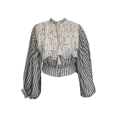 Striped Shirt With Dantelle - Shirts | Uterque - The Town Boutique