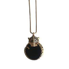 RUFUNI Leopard Head Necklace Pendants Vintage Retro - Necklaces | C ...